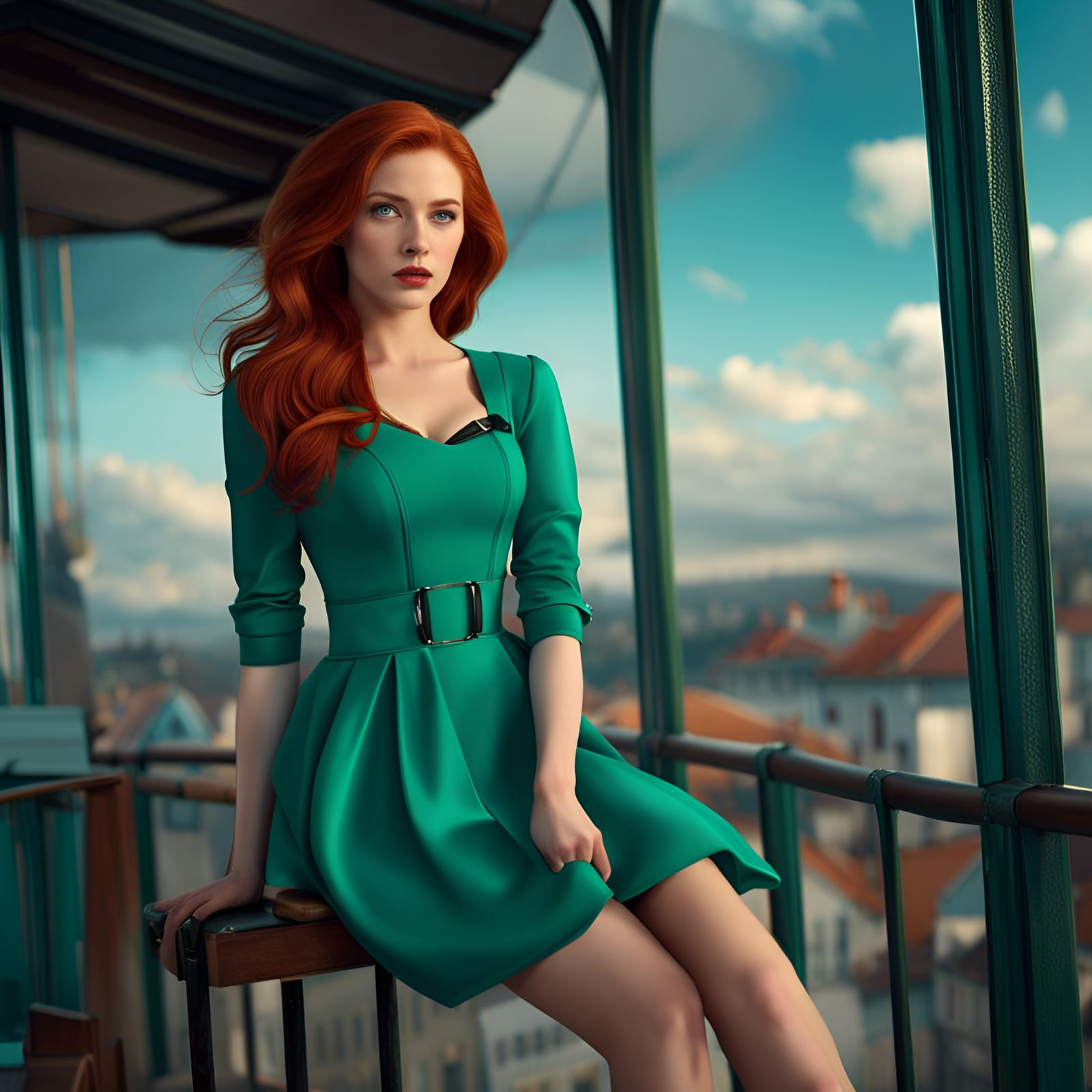 Gorgeous redhead - AI Generated Artwork - NightCafe Creator