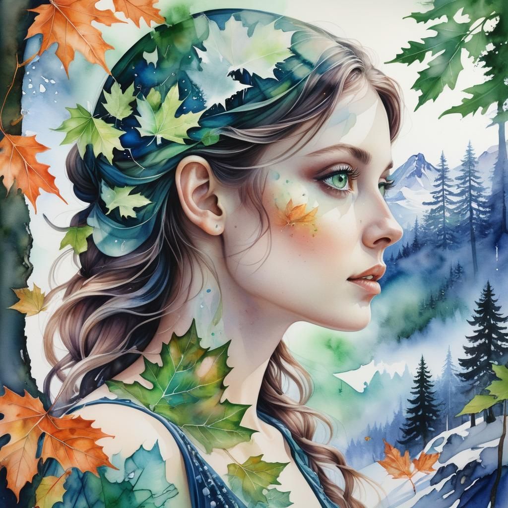 Leafy girl - AI Generated Artwork - NightCafe Creator