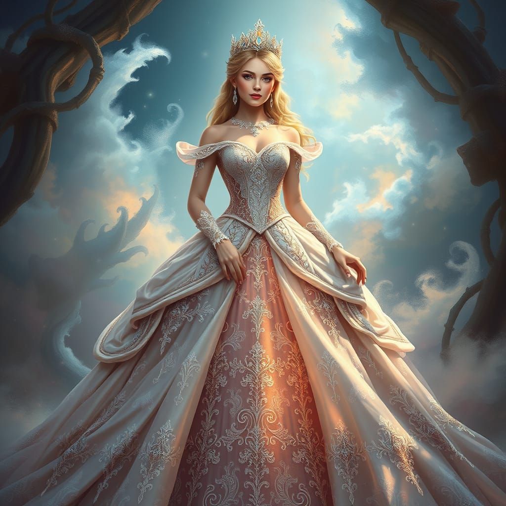 the princess - Ethereal Princess in Enchanted Fantasy Realm
