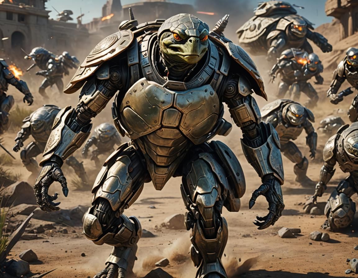 Cyborg turtle - AI Generated Artwork - NightCafe Creator