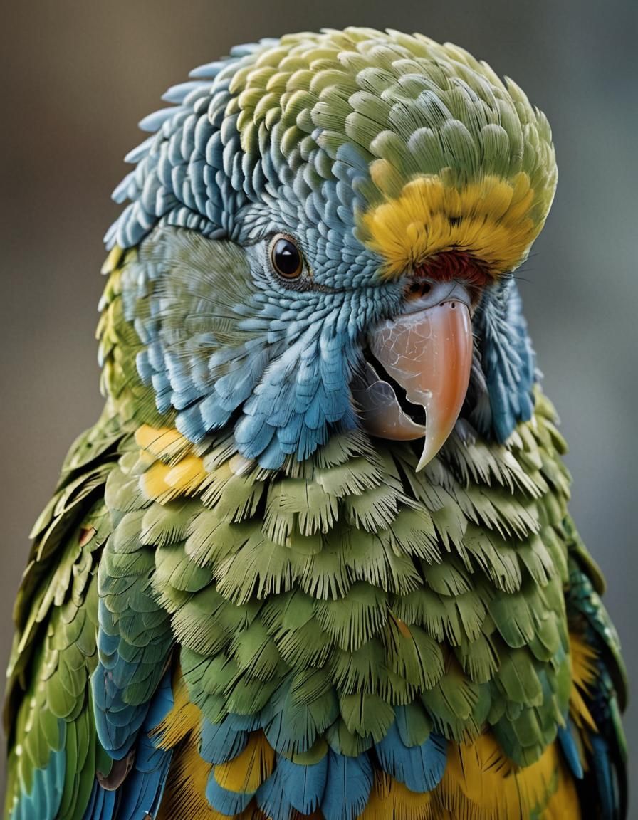 A Parakeet Closeup - AI Generated Artwork - NightCafe Creator