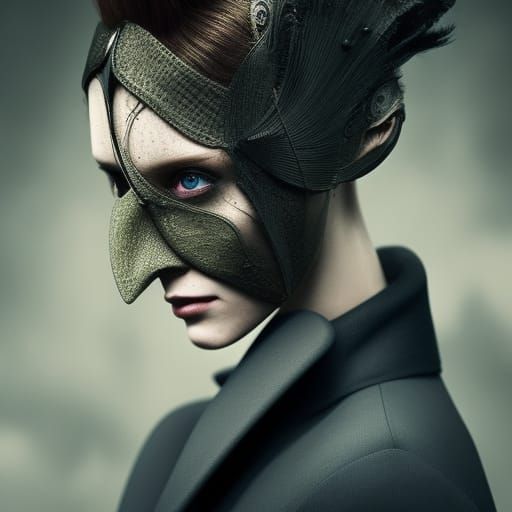 ginger, style by anton semenov, Alberto Seveso, cinematic, monochrome ...