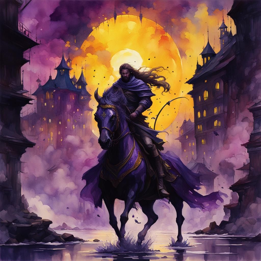 Dark and moody watercolor art a masterpiece, 8k resolution, dark ...