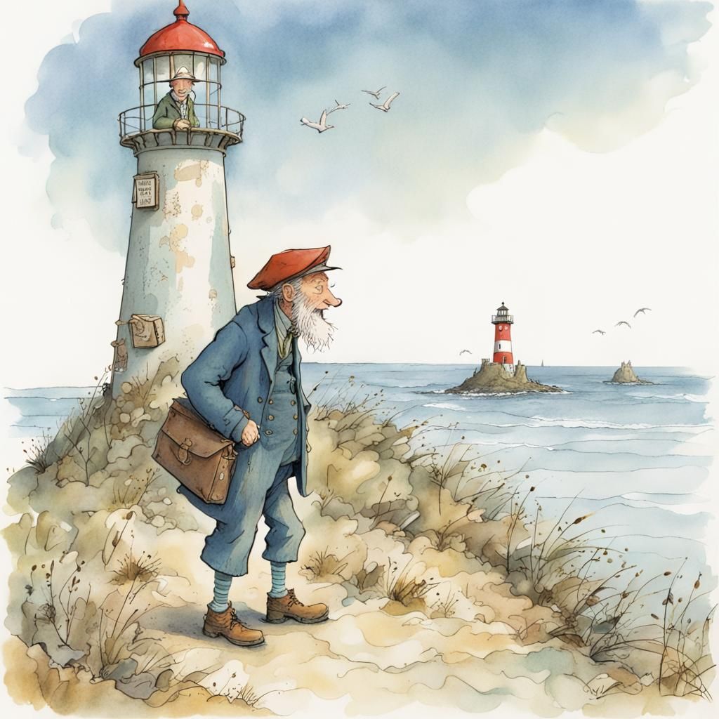 The Lighthouse Keeper - AI Generated Artwork - NightCafe Creator
