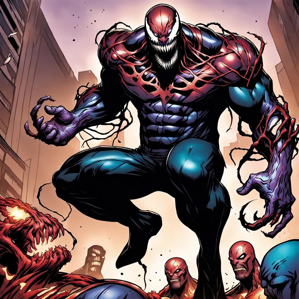 Carnage symbiote bonded with Thanos - AI Generated Artwork - NightCafe ...