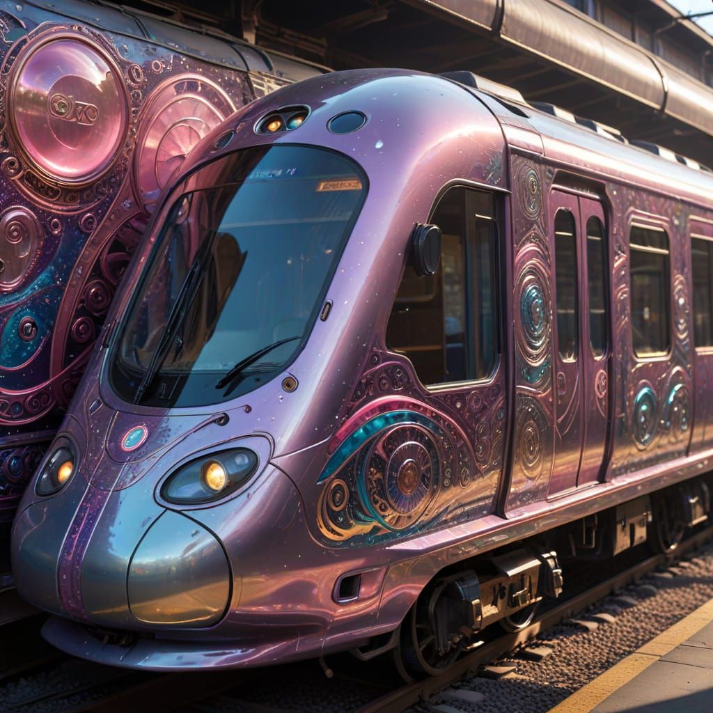 Make the most intense and beautifull interpretation of a vintage train ...