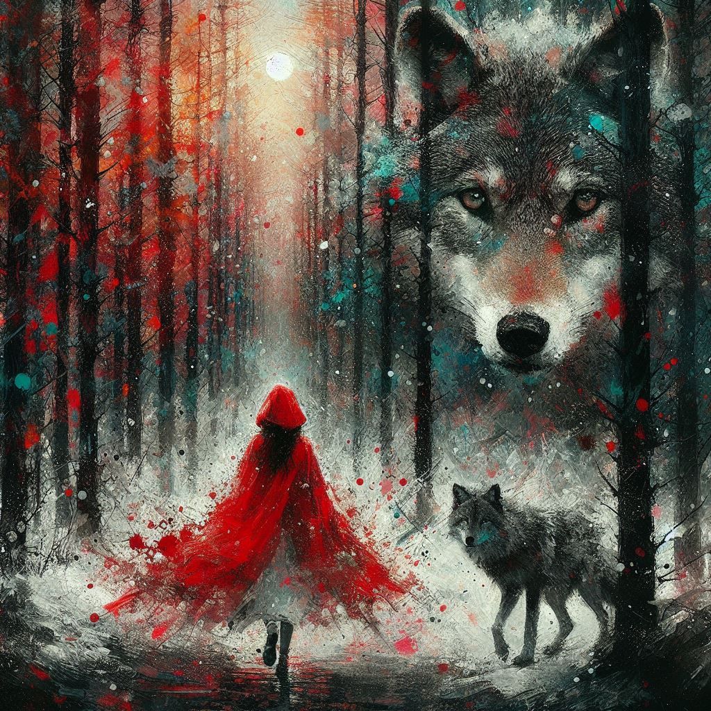 Little red riding hood and wolves - AI Generated Artwork - NightCafe ...