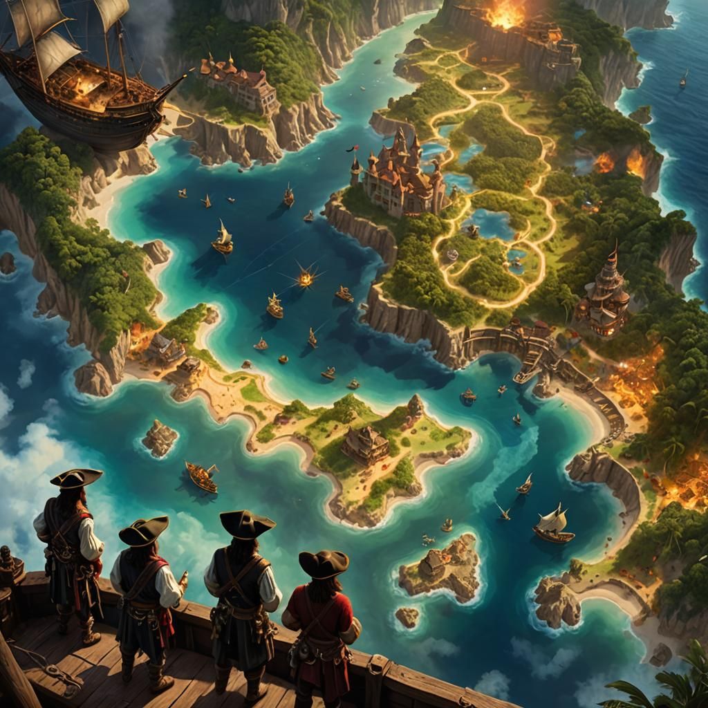 Harbor Map - AI Generated Artwork - NightCafe Creator