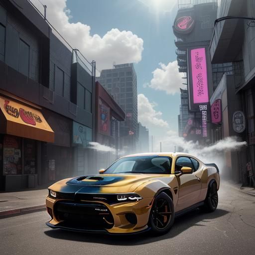 Dodge Hellcat made from watch parts as Hot Wheels are in cyberpunk ...