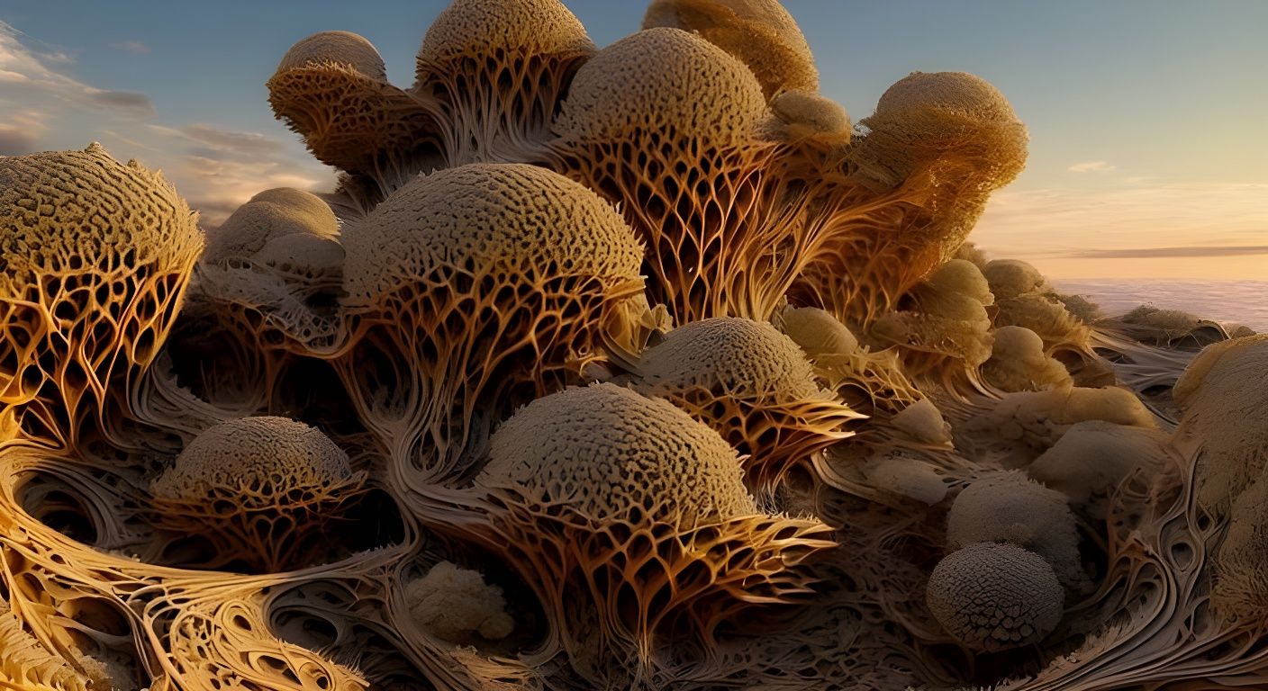 Odd living forms on the desert planet of Ziwalghan - AI Generated Artwork - NightCafe Creator