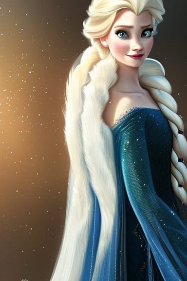 Queen elsa royal portrait - AI Generated Artwork - NightCafe Creator