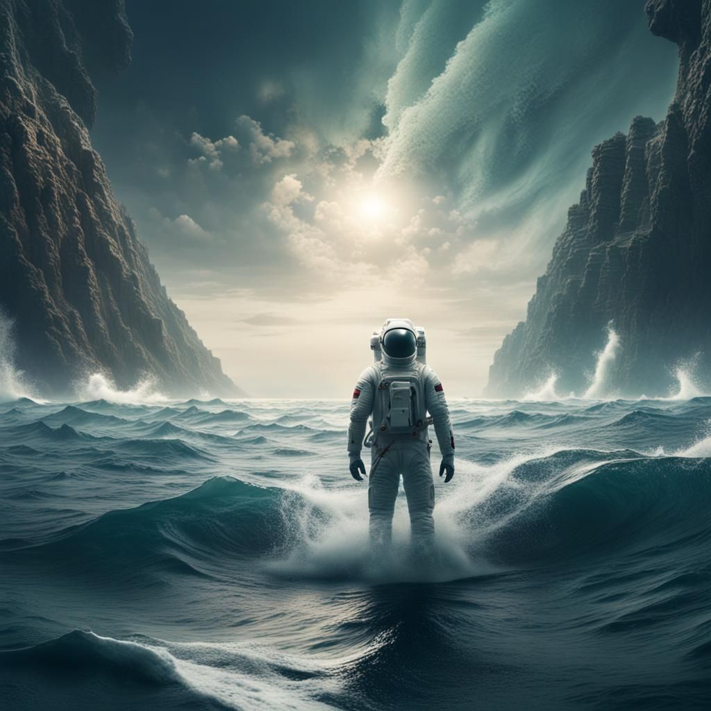 Astronaut in the ocean - AI Generated Artwork - NightCafe Creator