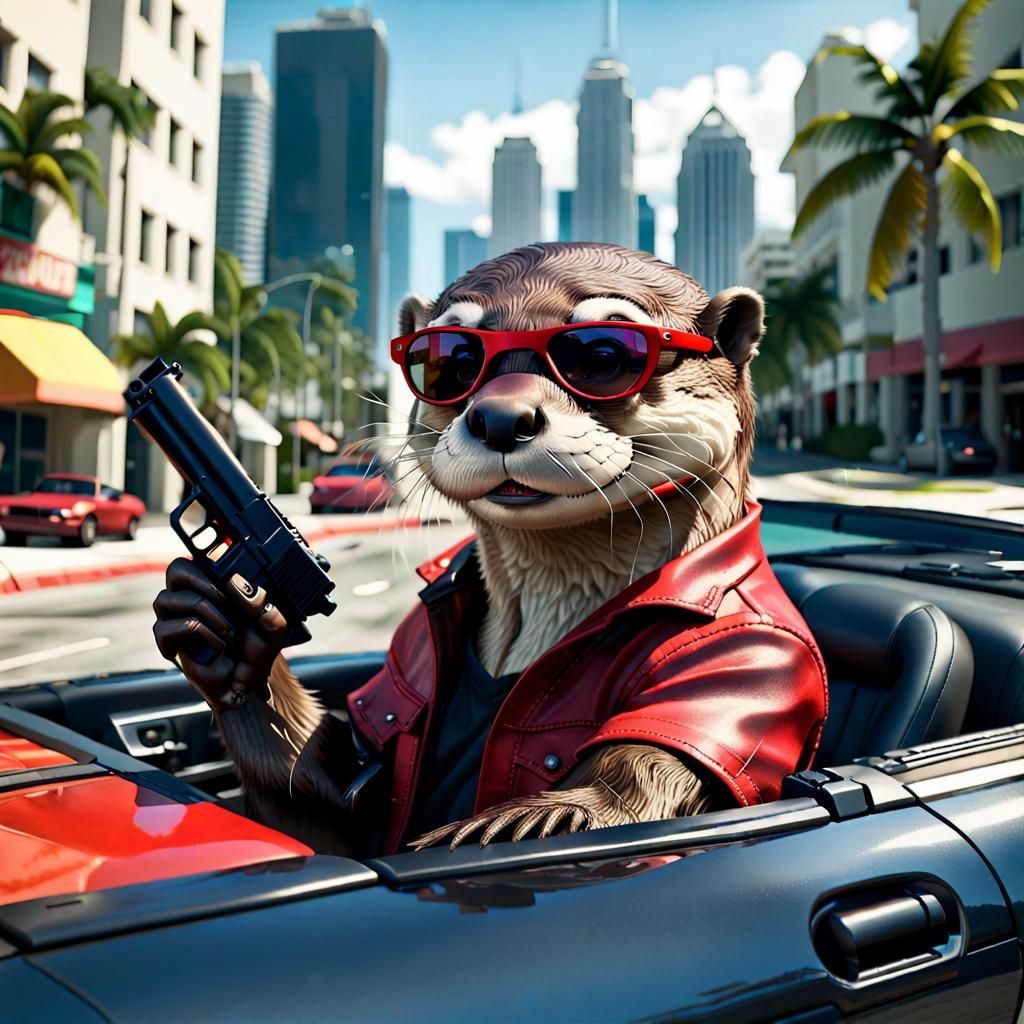 Grand Theft Otter VII - AI Generated Artwork - NightCafe Creator