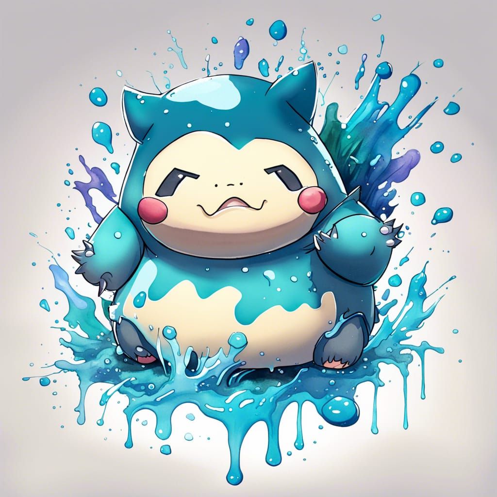Snorlax SPLASH! - AI Generated Artwork - NightCafe Creator