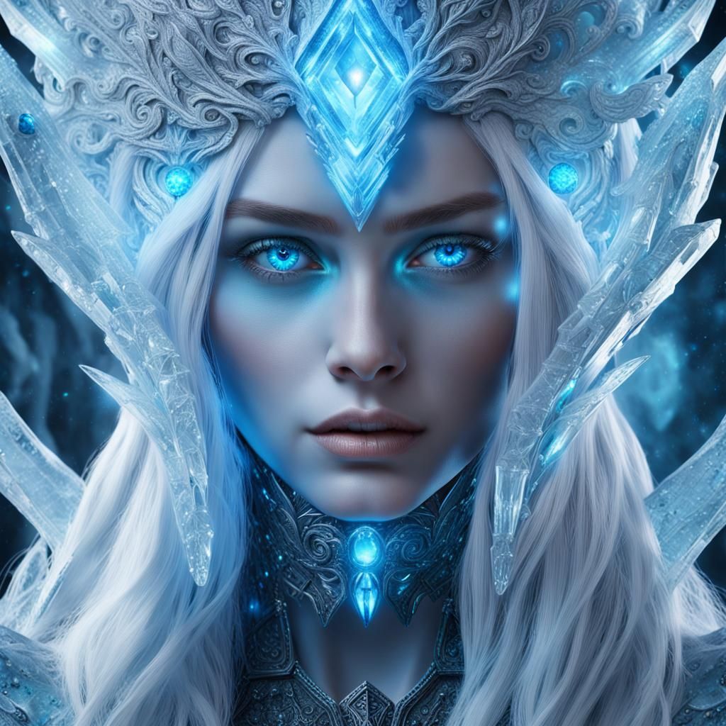 majestic ice sorceress goddess - AI Generated Artwork - NightCafe Creator
