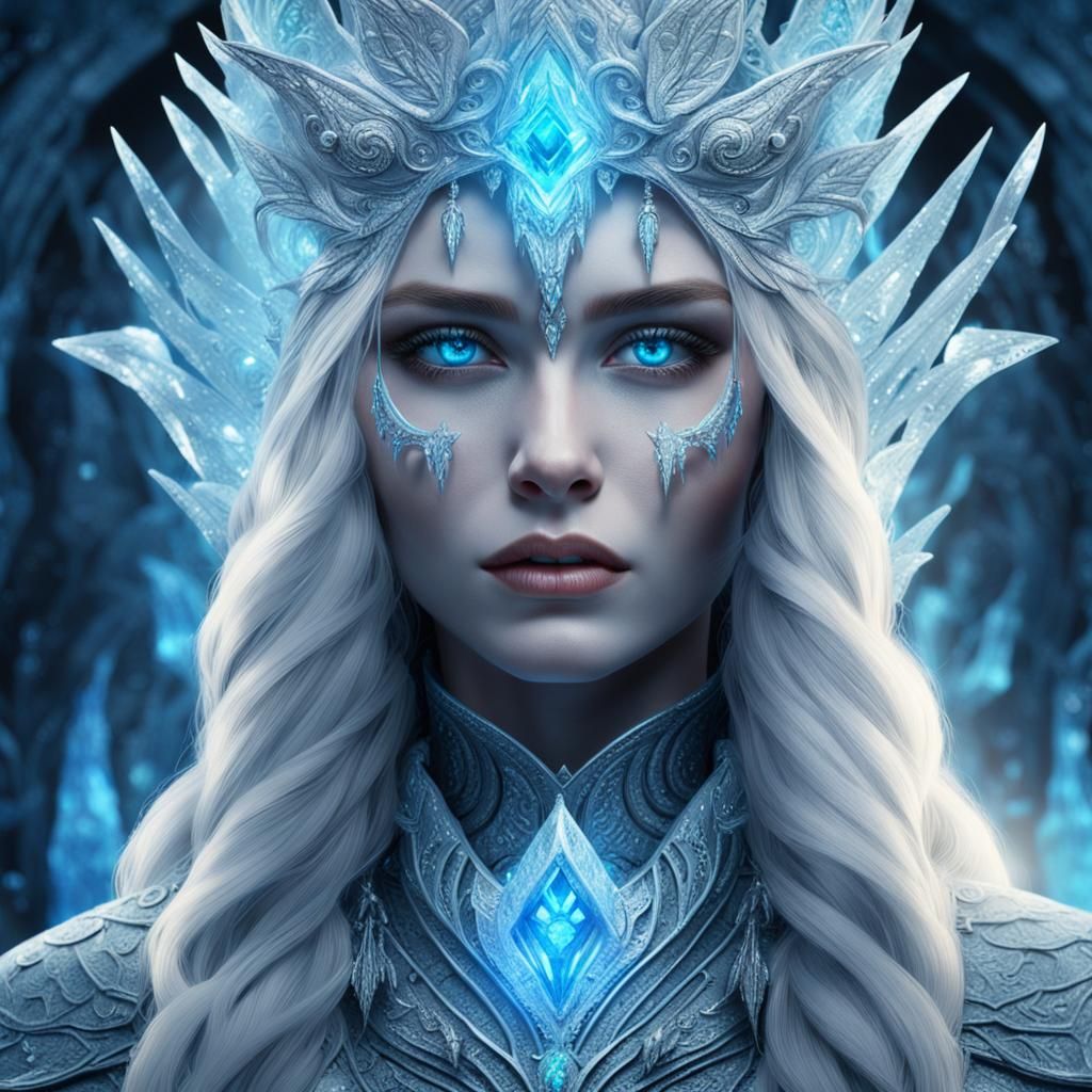 majestic ice sorceress goddess - AI Generated Artwork - NightCafe Creator