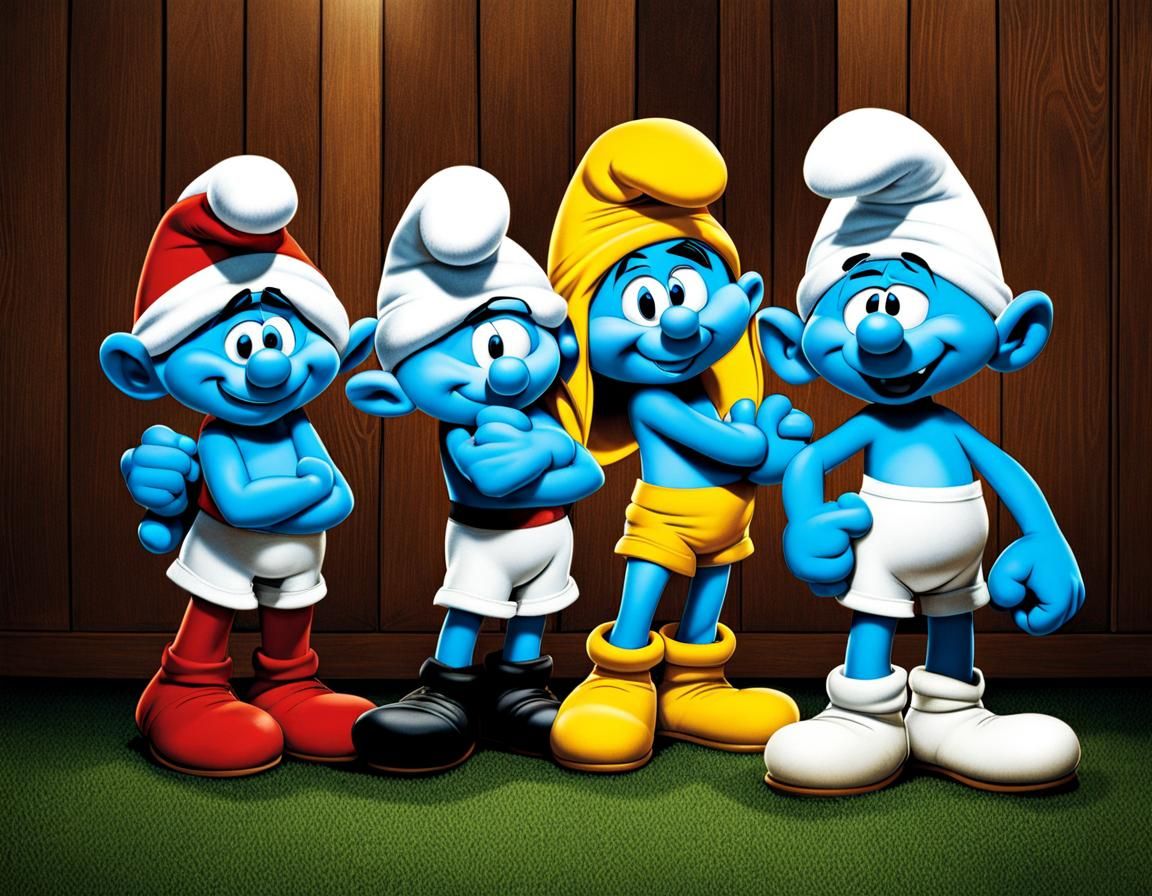 Some Smurfs - AI Generated Artwork - NightCafe Creator