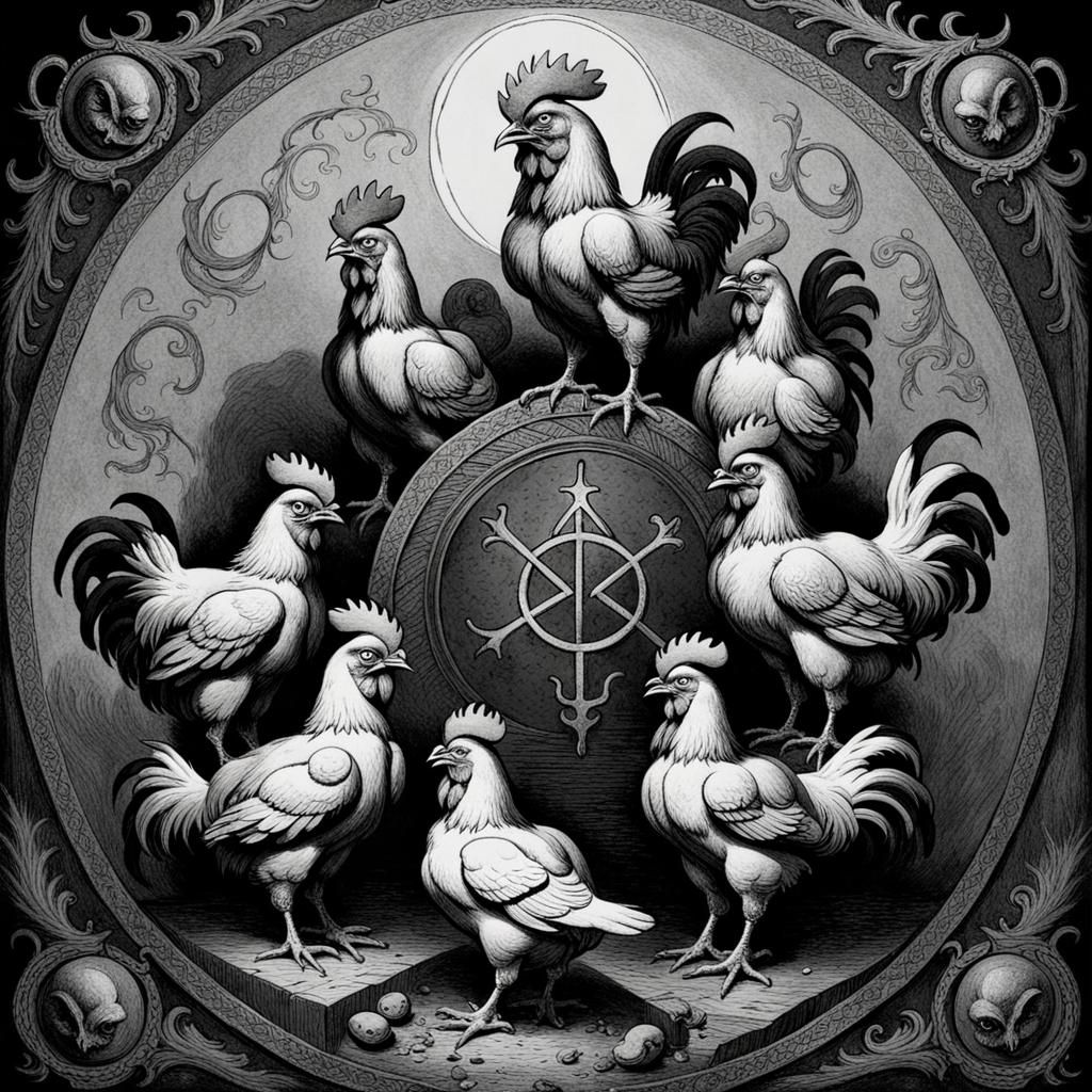 Cult of Chickens, historical - AI Generated Artwork - NightCafe Creator