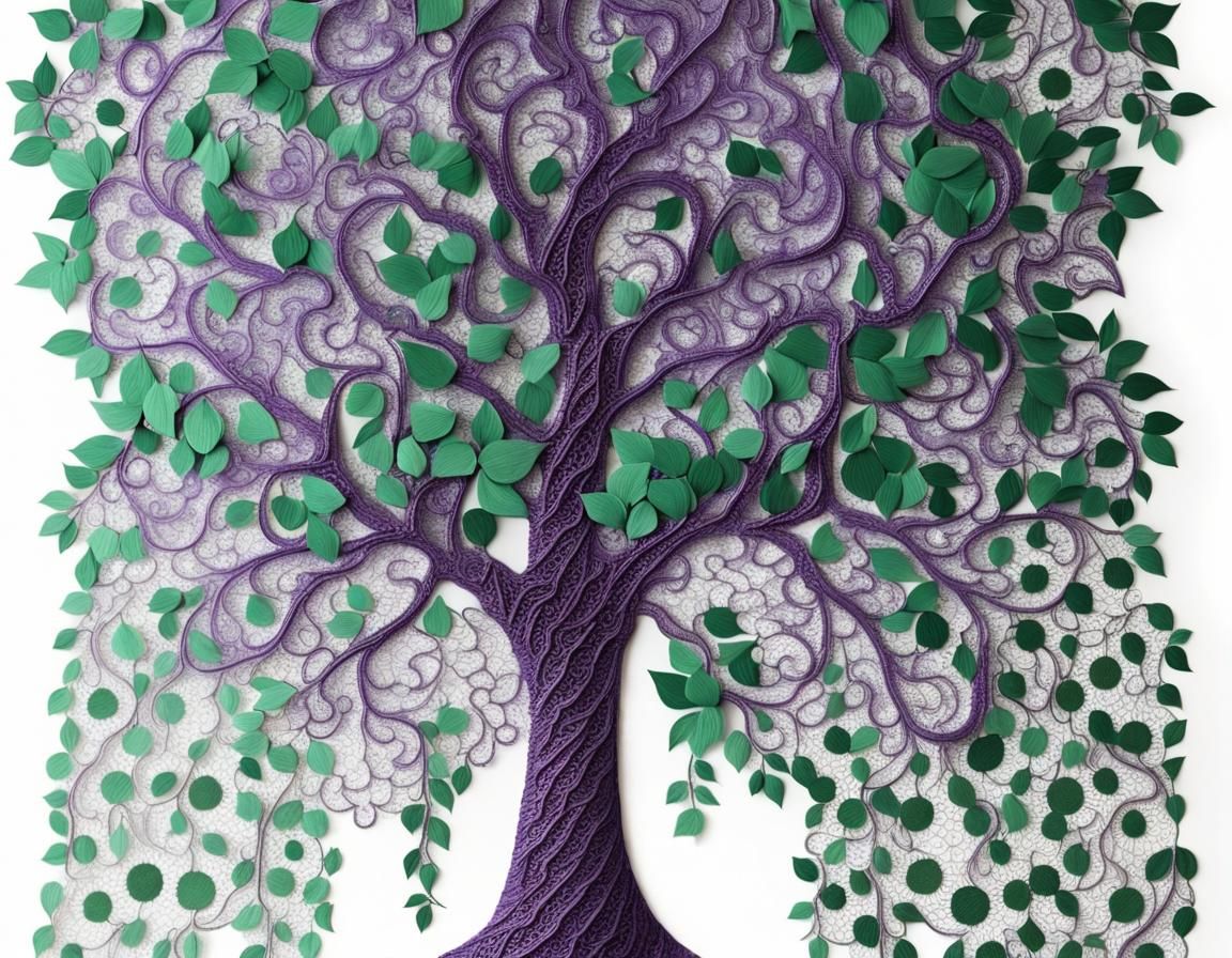 The Lace Tree - AI Generated Artwork - NightCafe Creator