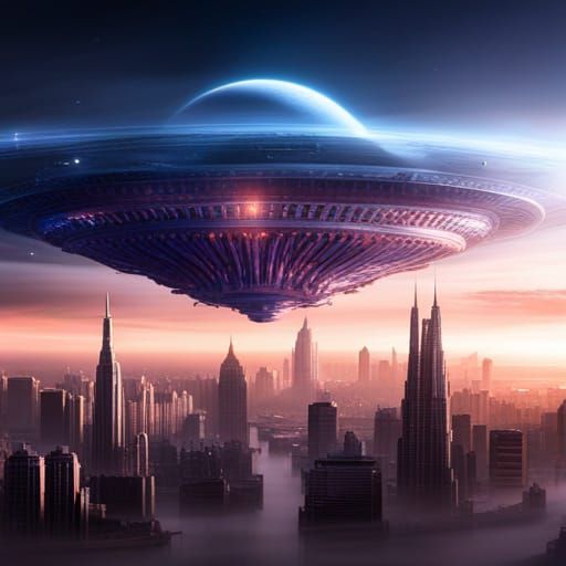 An alien Mothership - AI Generated Artwork - NightCafe Creator