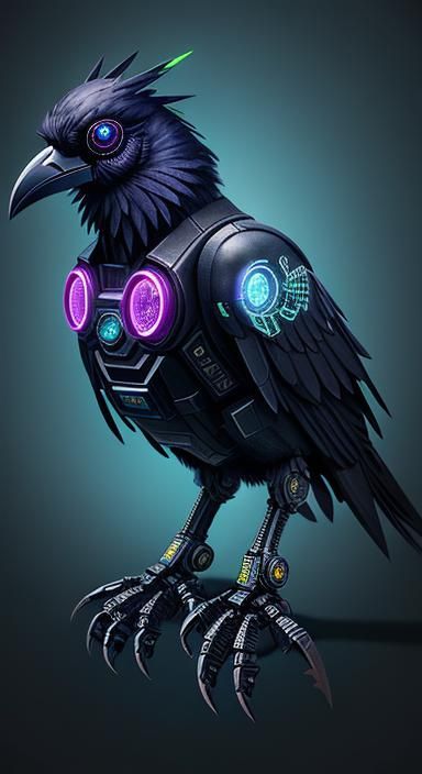 raven cyber punk #17 - AI Generated Artwork - NightCafe Creator