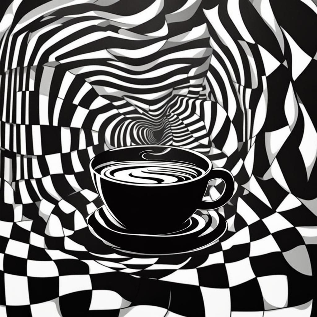 cup of coffee optical illusion art - AI Generated Artwork - NightCafe ...