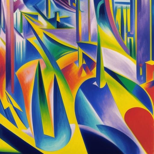 Cubist city - AI Generated Artwork - NightCafe Creator