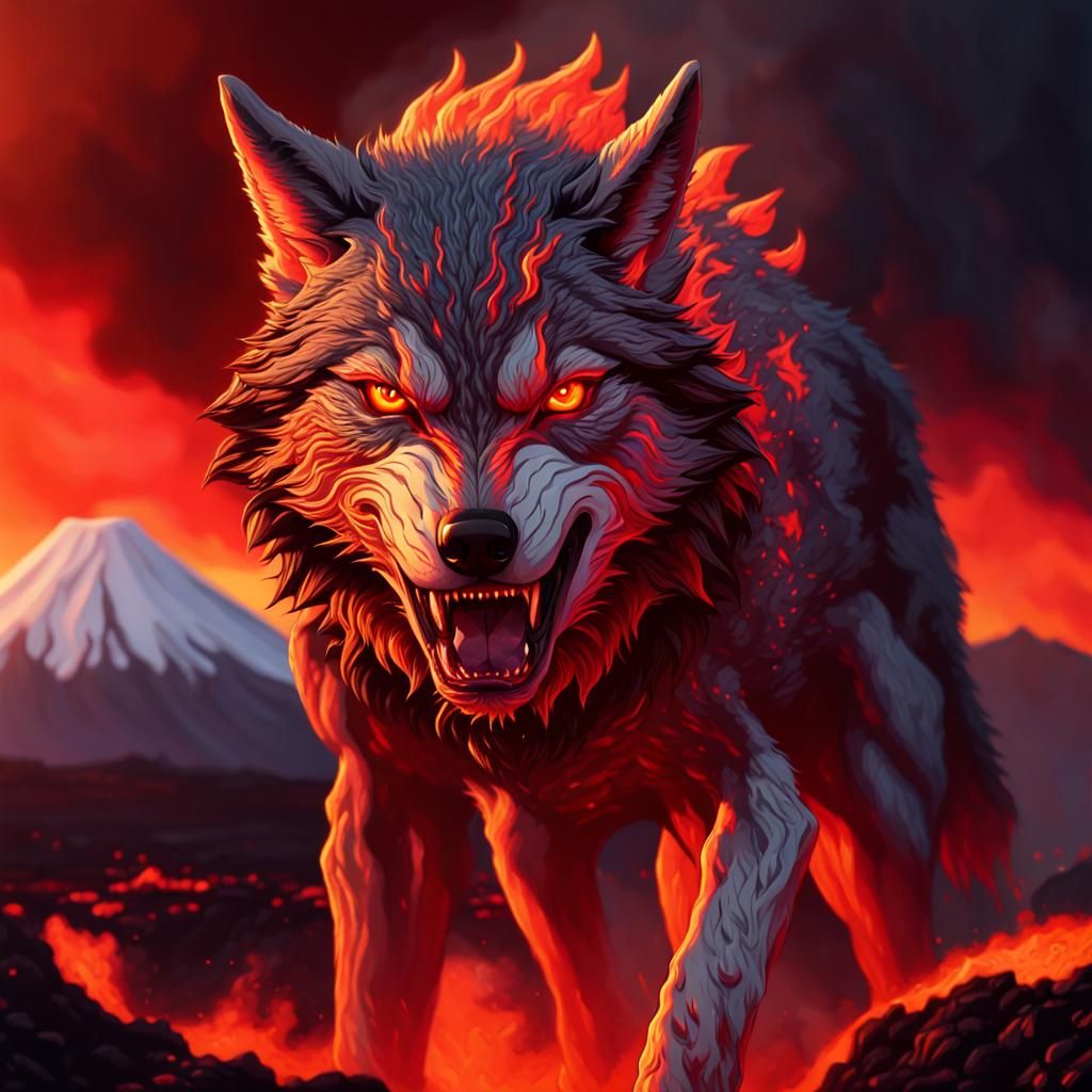 Firewolf - AI Generated Artwork - NightCafe Creator