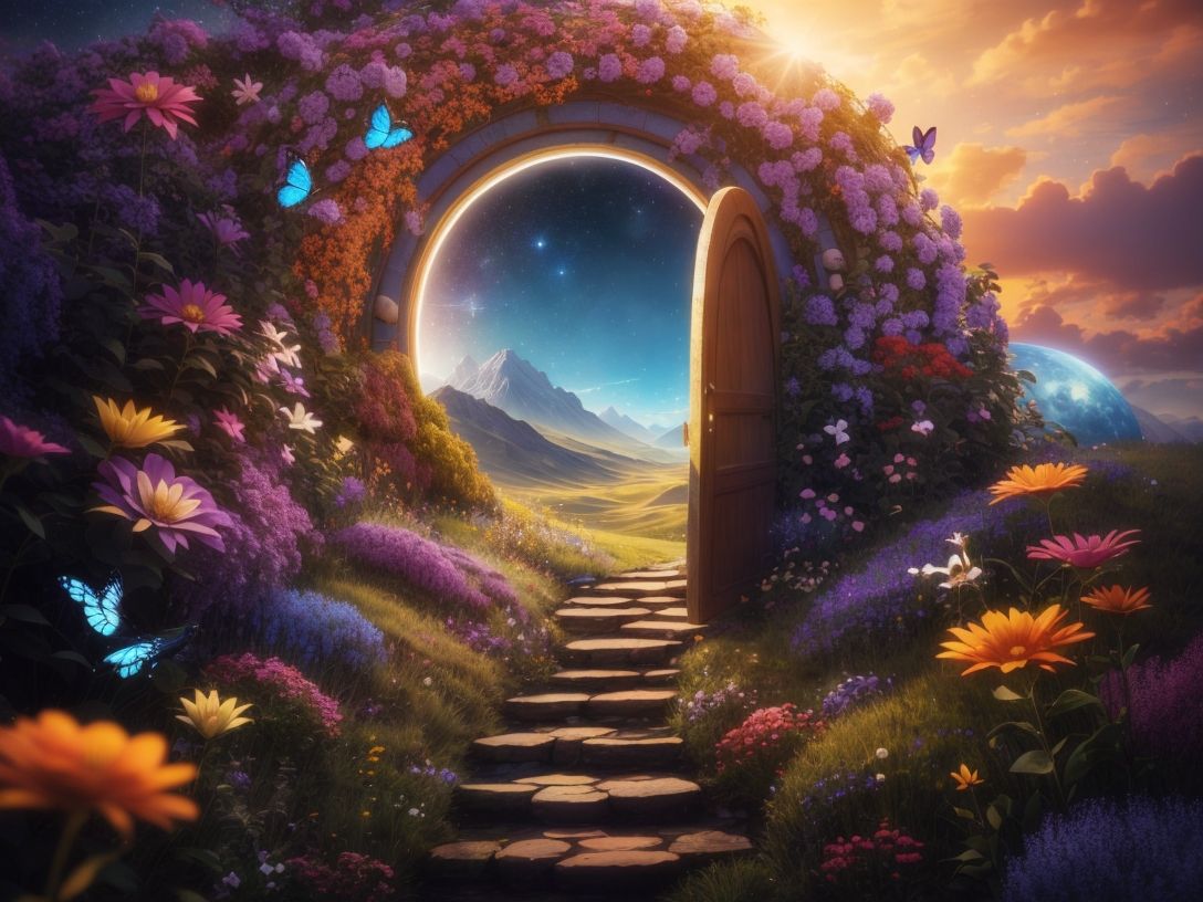Cosmic portal between two dreams - AI Generated Artwork - NightCafe Creator