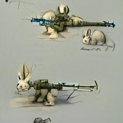 concept art tactical army rabbit with rifle - AI Generated Artwork ...