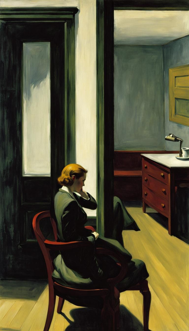 Fear by Edward Hopper - AI Generated Artwork - NightCafe Creator