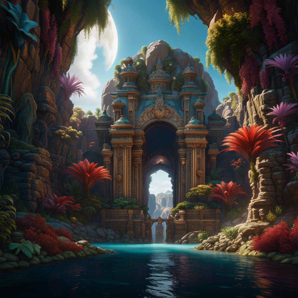 Oasis Arch - AI Generated Artwork - NightCafe Creator