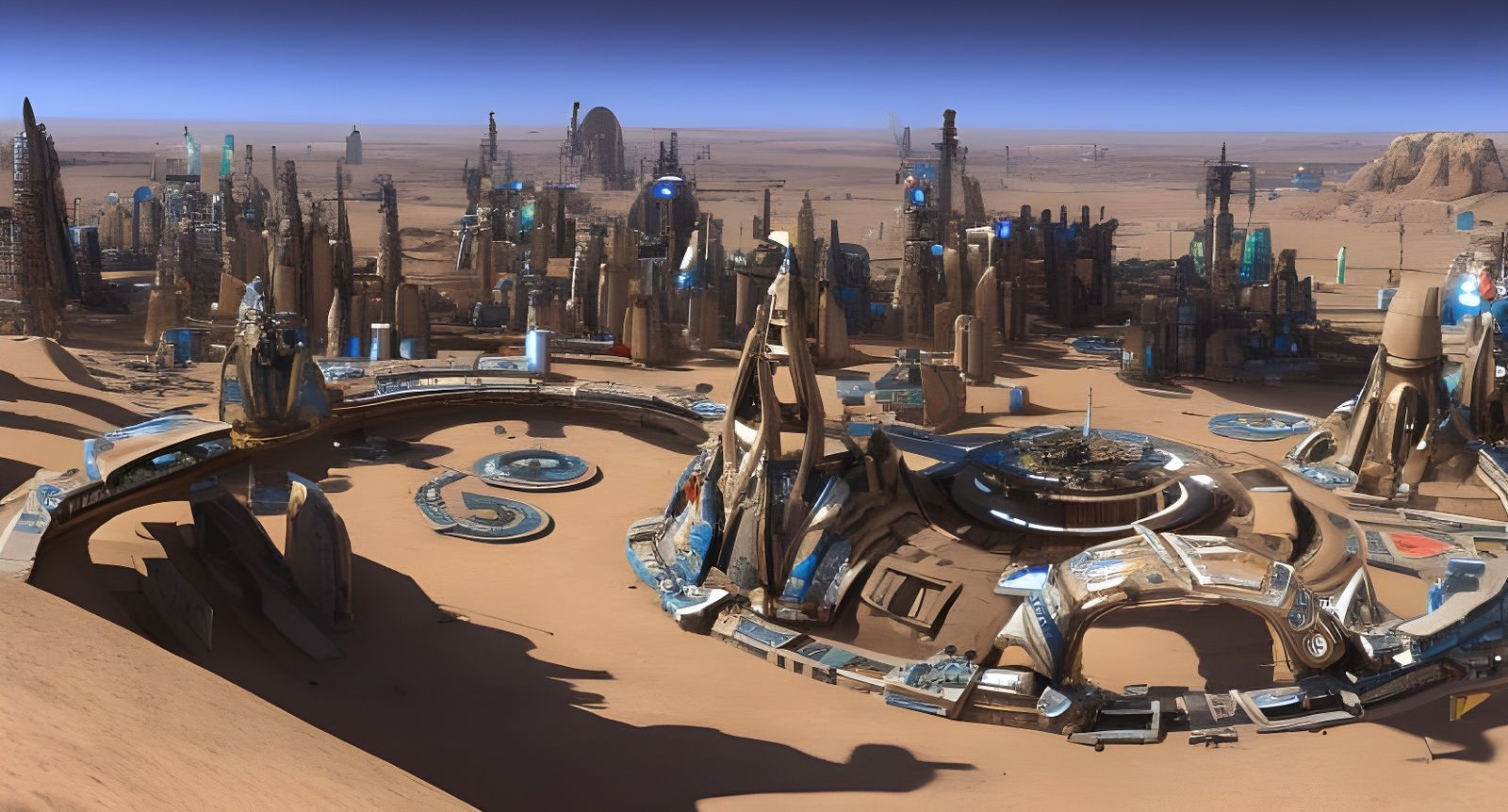 Desert Advanced Civilization - AI Generated Artwork - NightCafe Creator