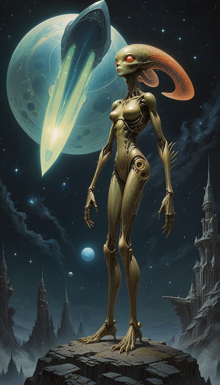 Primitive Alien glimpses the Future