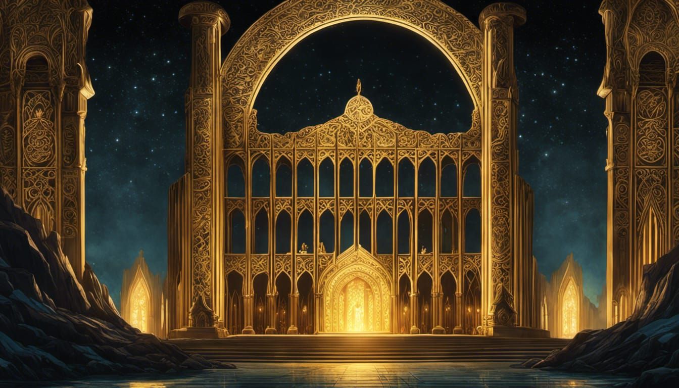 Celestial hall - AI Generated Artwork - NightCafe Creator