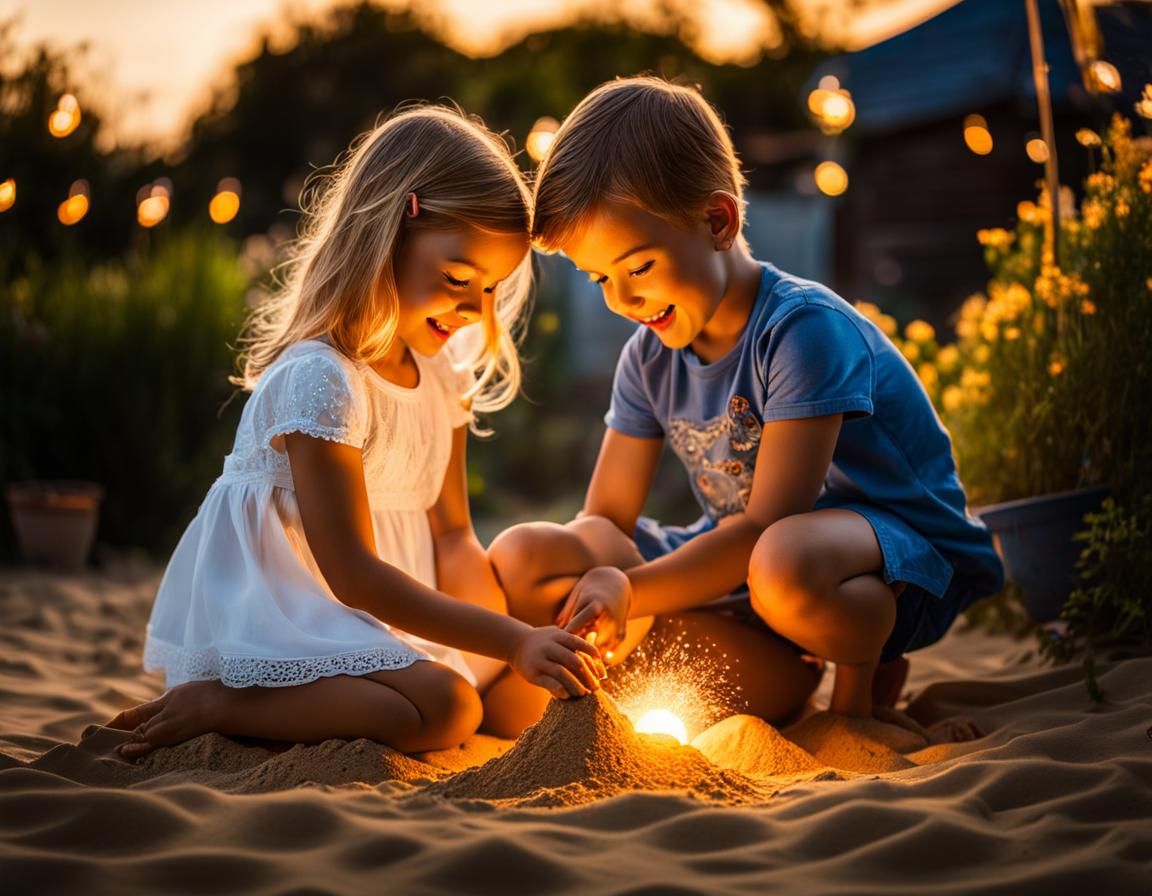 Siblings play - AI Generated Artwork - NightCafe Creator