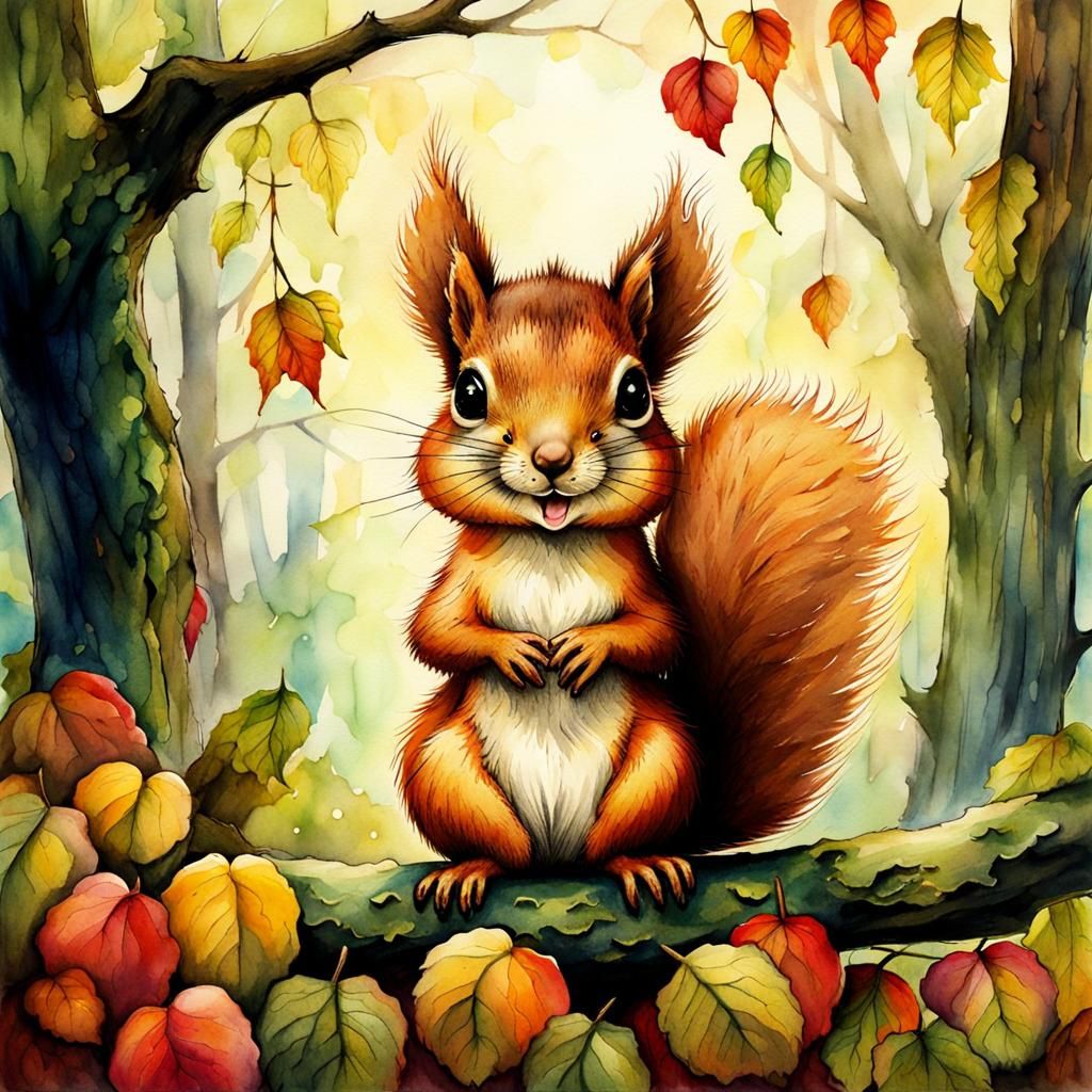 Chibi squirrel - AI Generated Artwork - NightCafe Creator