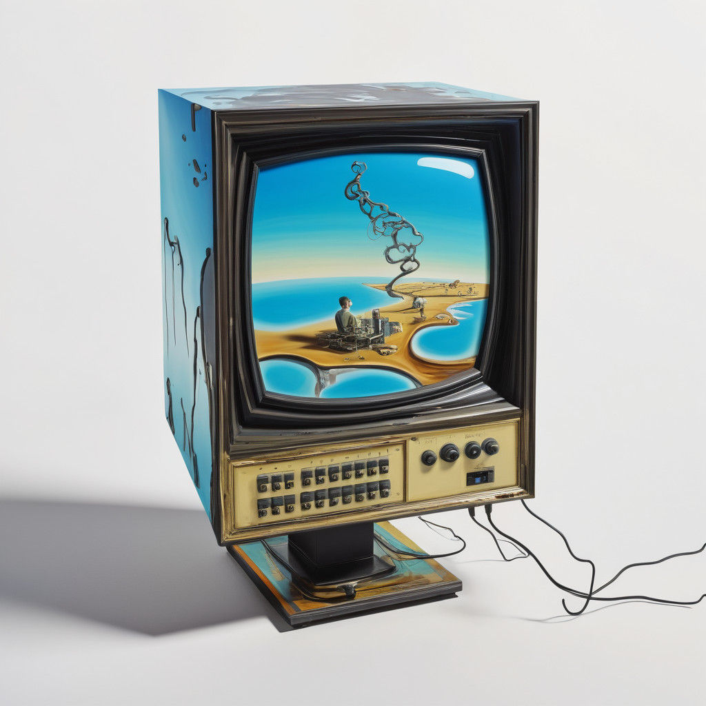 Technological Dreamscape in Surrealist Oil Paintin... - AI Art