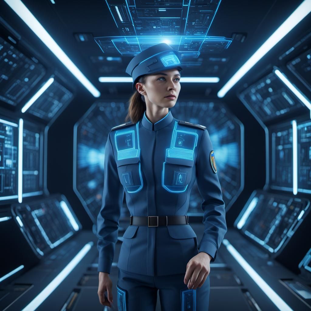 sci-fi captain in high tech ship - AI Generated Artwork - NightCafe Creator