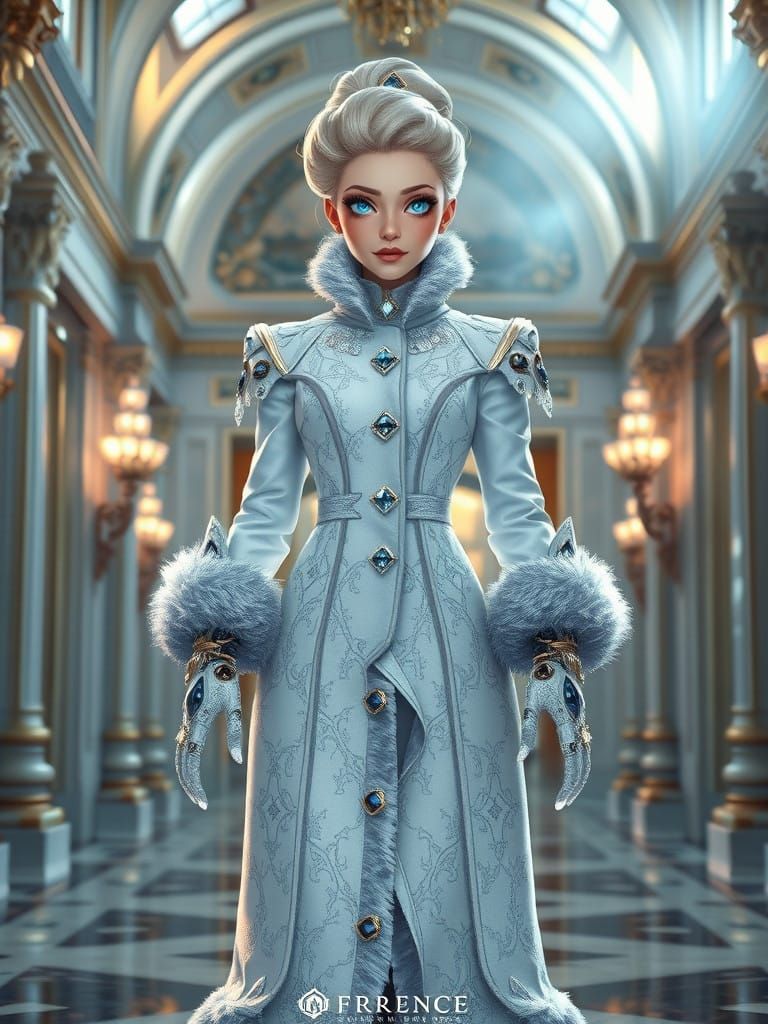 slightly turned head, In the gilded halls of the Eternal Yule Palace ...