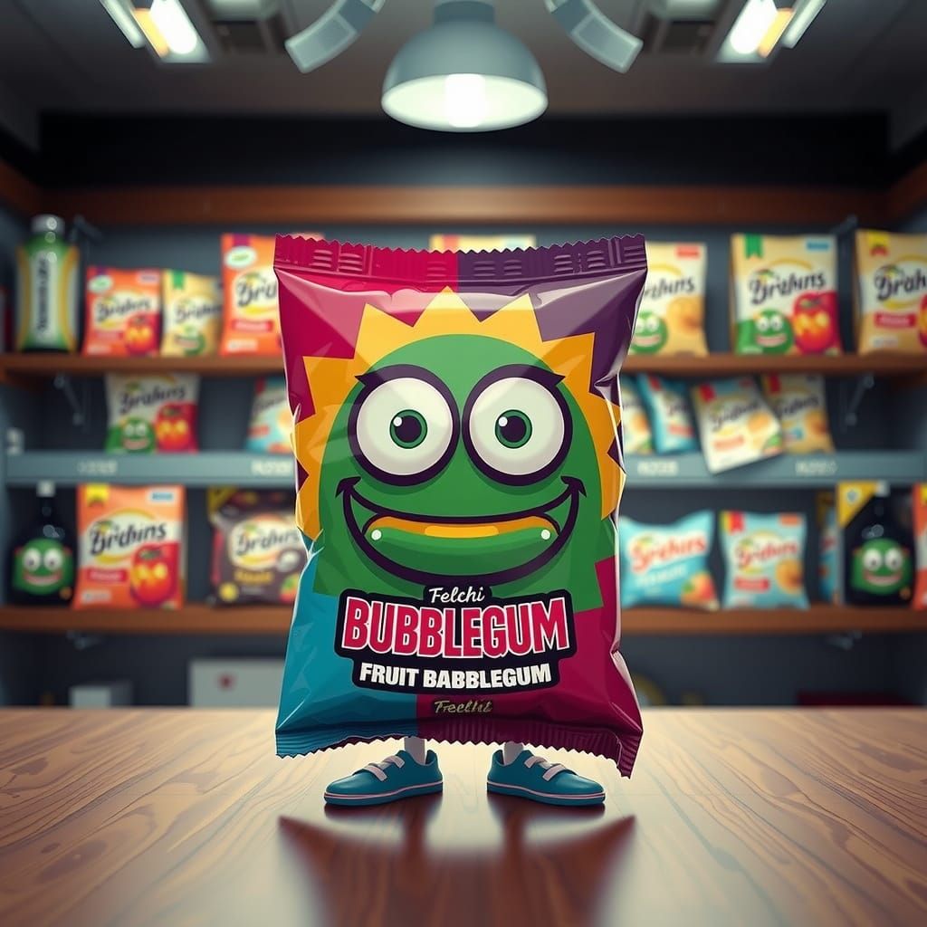 Funny Food Packaging for Fruit Bubblegum