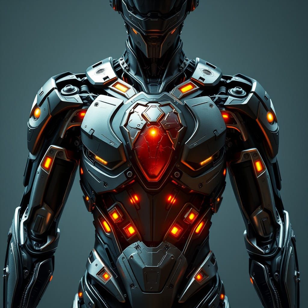 Cybernetic Warriors in Brass and Silver - AI Art