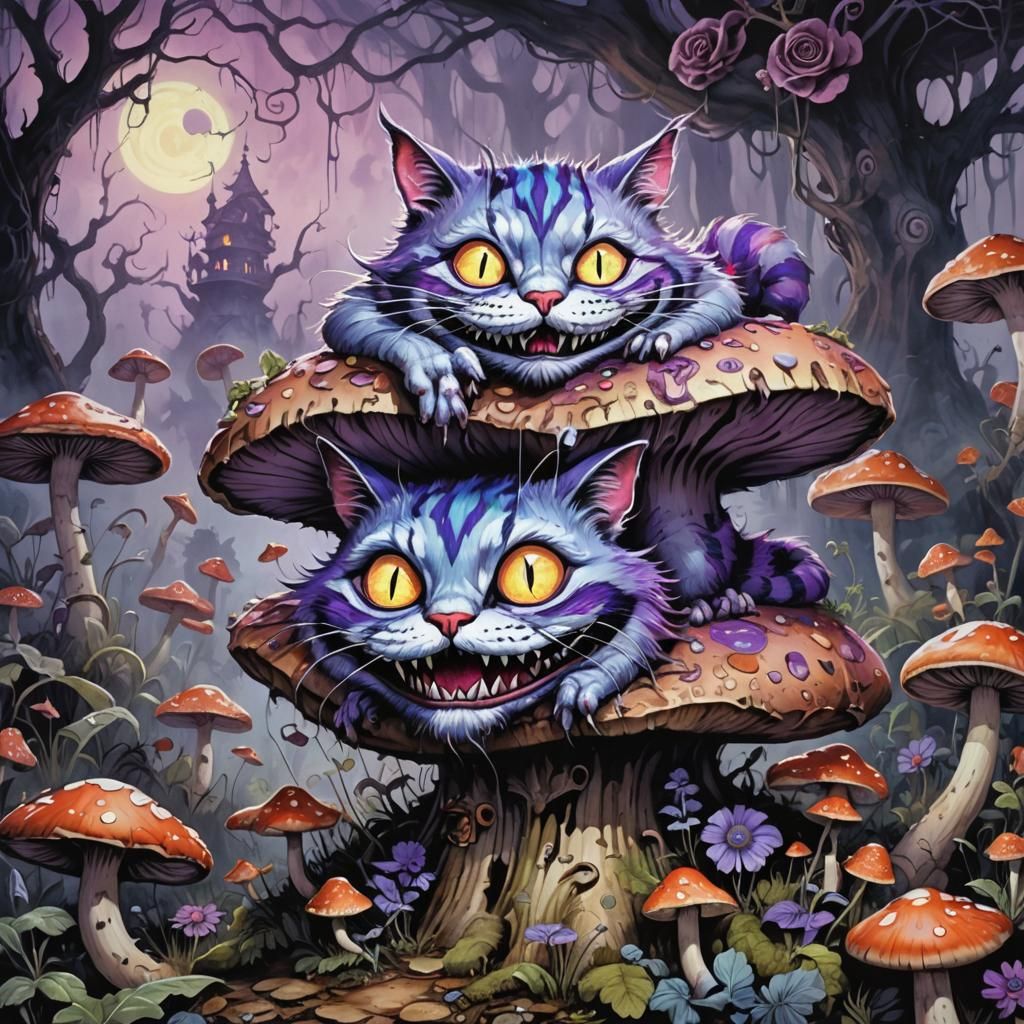 Cheshire Cats - AI Generated Artwork - NightCafe Creator