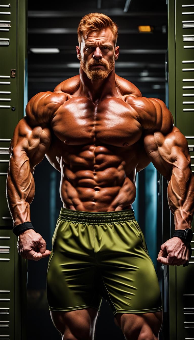 Ginger Bodybuilder in Locker Room 1 - AI Generated Artwork - NightCafe ...