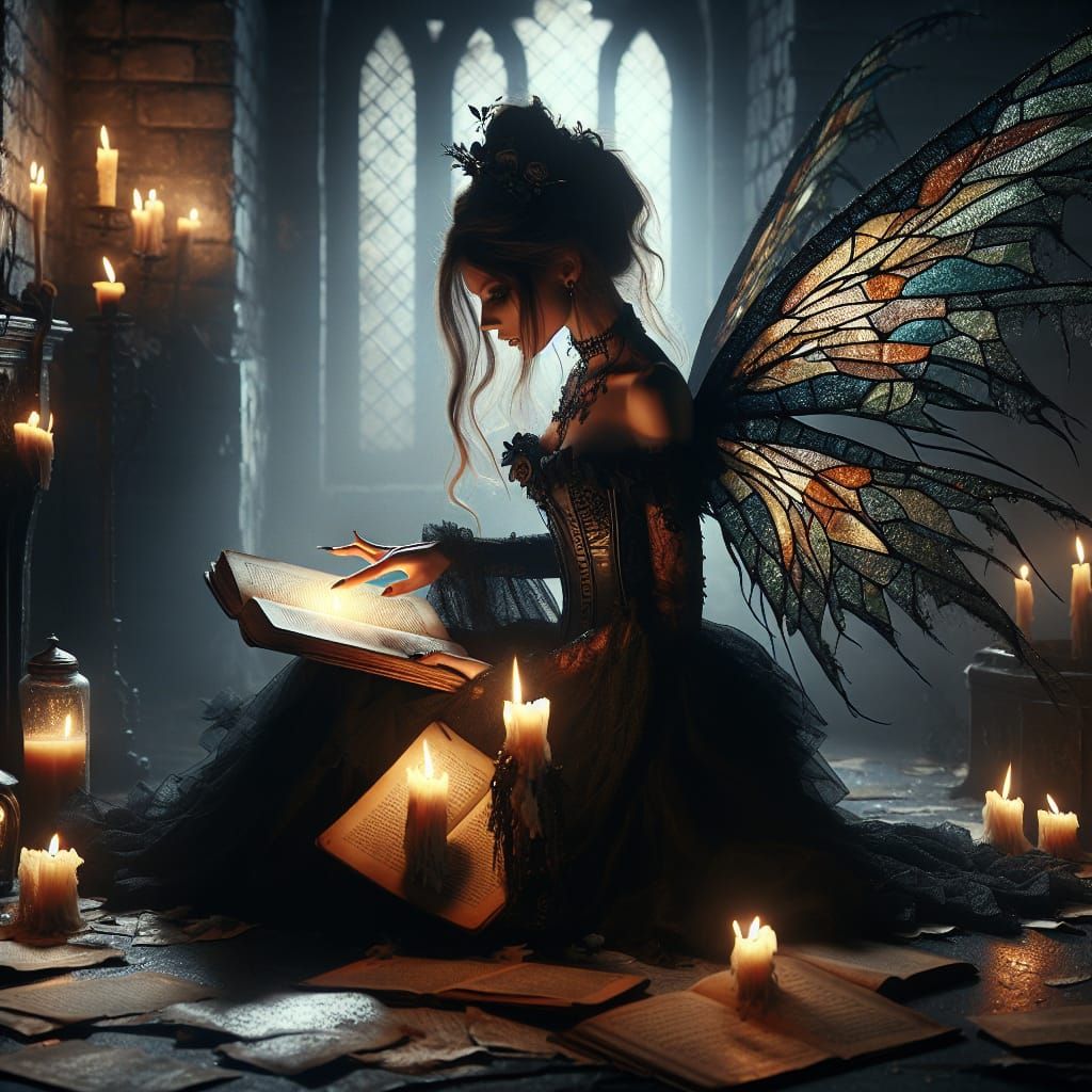 Fairy 📖🖤🥀 - AI Generated Artwork - NightCafe Creator