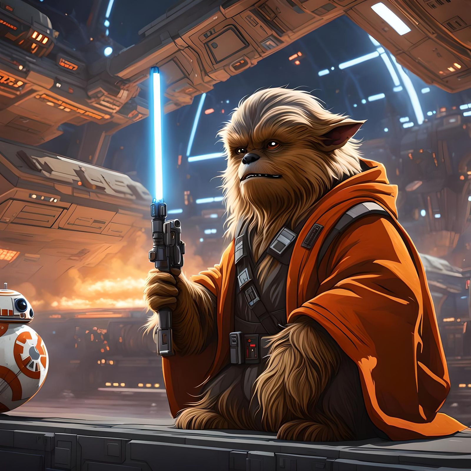 Chewbecca From The Movie Star Wars - AI Generated Artwork - NightCafe ...