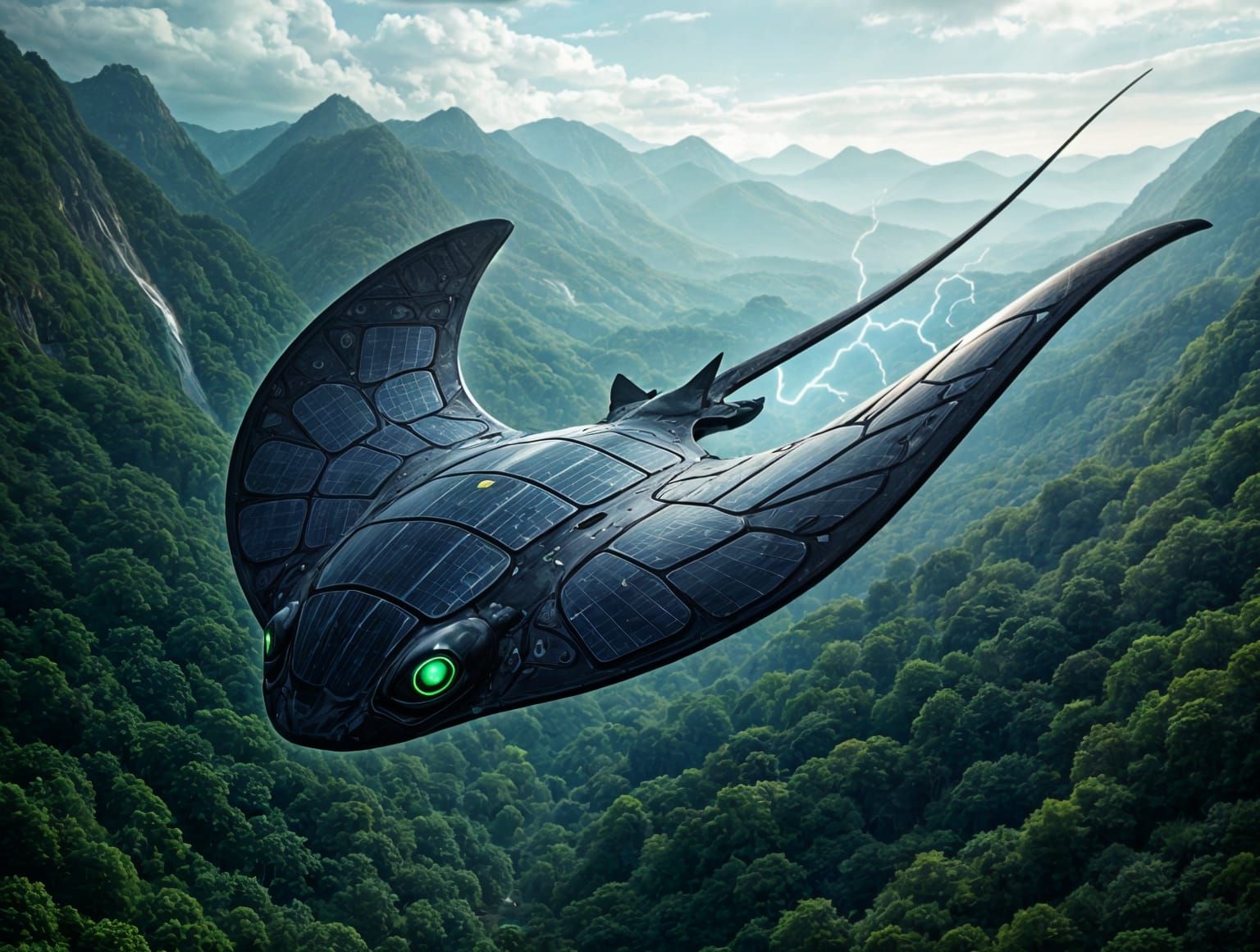 A solar manta ray - A solar manta ray