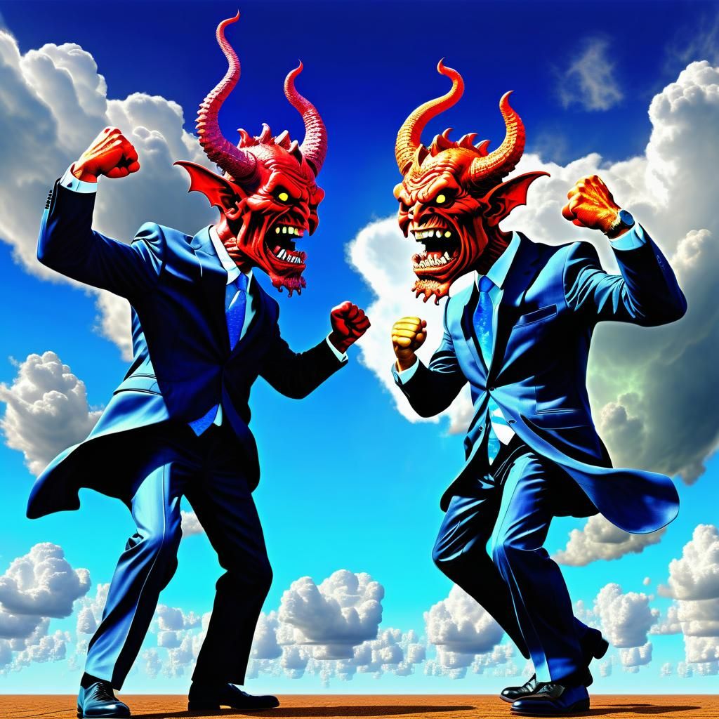 DEMON DANCE OFF - AI Generated Artwork - NightCafe Creator