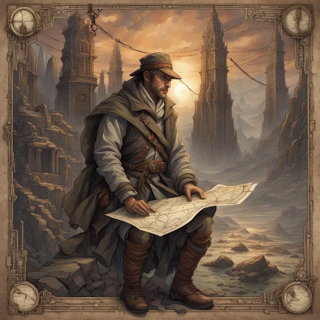 Cartographer's Quest - AI Generated Artwork - NightCafe Creator