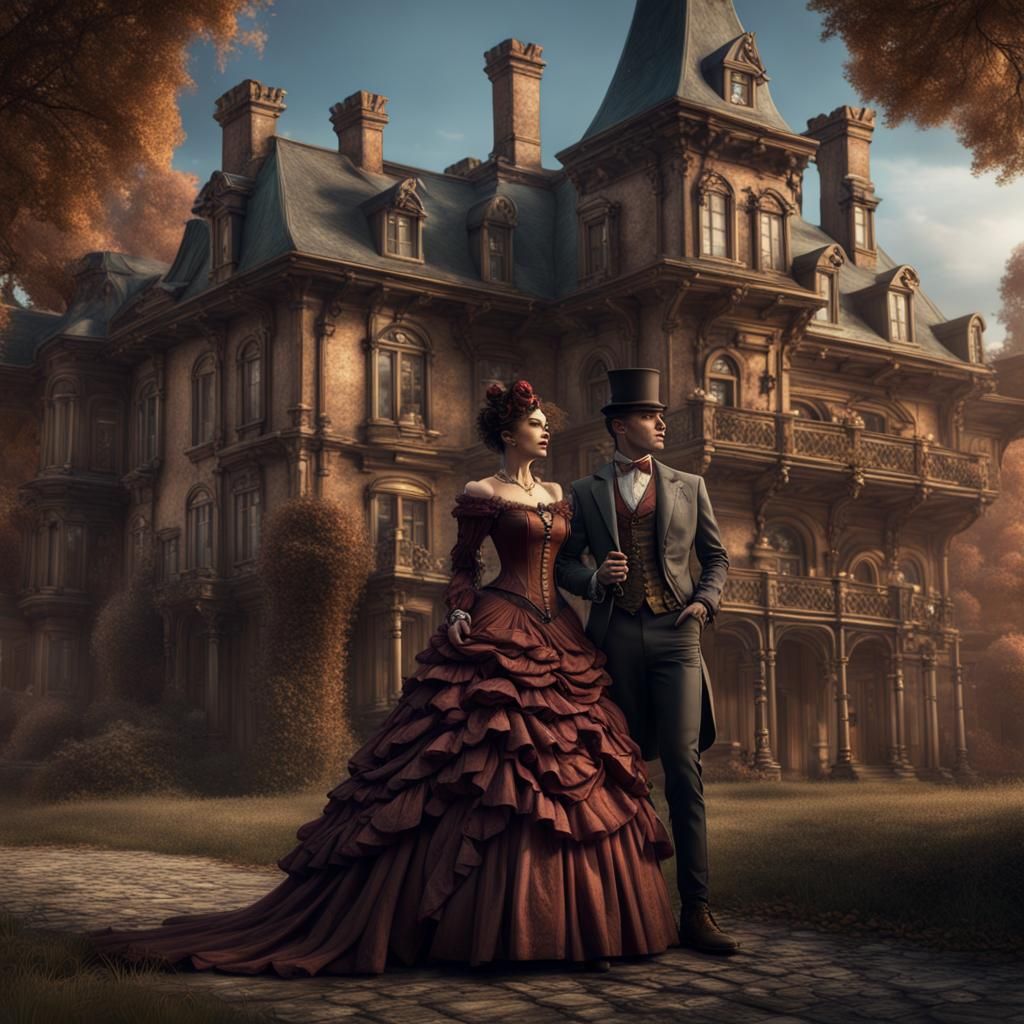 Steampunk manor - AI Generated Artwork - NightCafe Creator